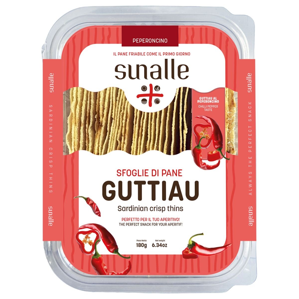 Sfoglie Di Pane Guttiau Peperoncino, knusprige Snacks Pane Guttiau Pe ...
