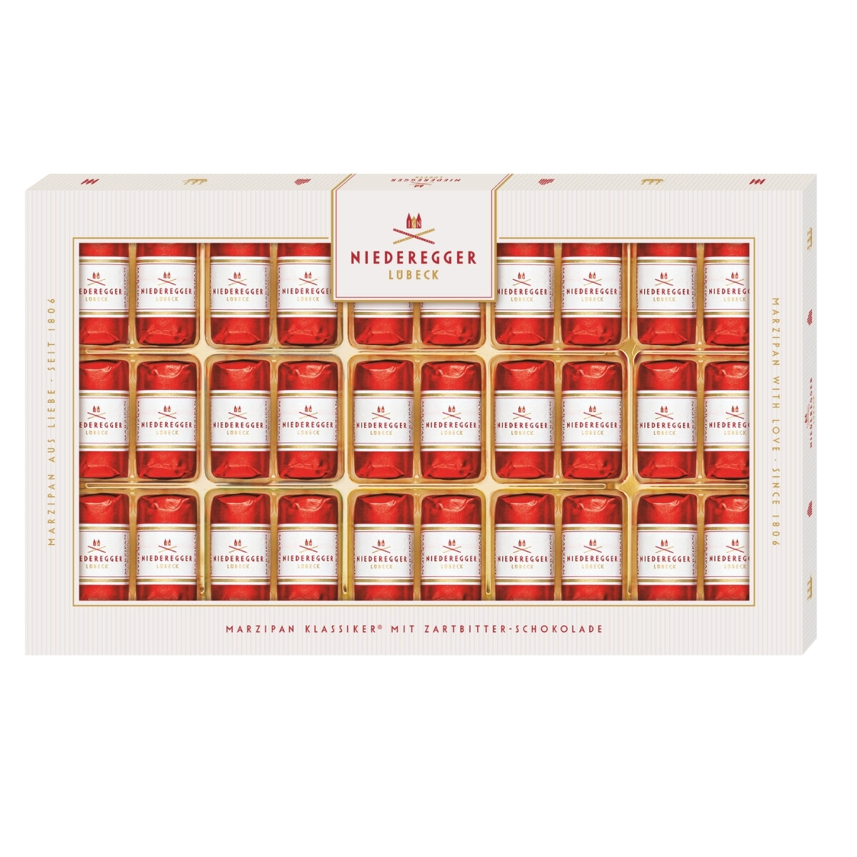 Niederegger Marzipan Klassiker 375 g – Zartbitter-Marzipanpralinen, 16,60